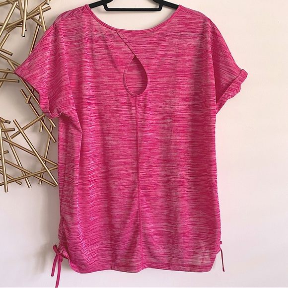Tuff Athletics | Tops | Nwot Tuff Athletics Pink Cinch Waist Tee Shirt ...